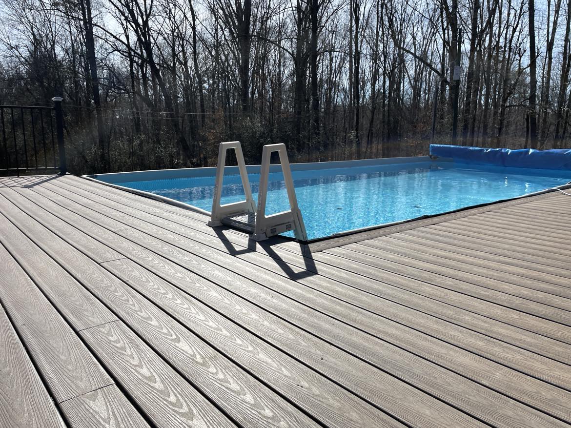 Building An Above Ground Pool Deck- Step By Step - House On Austin