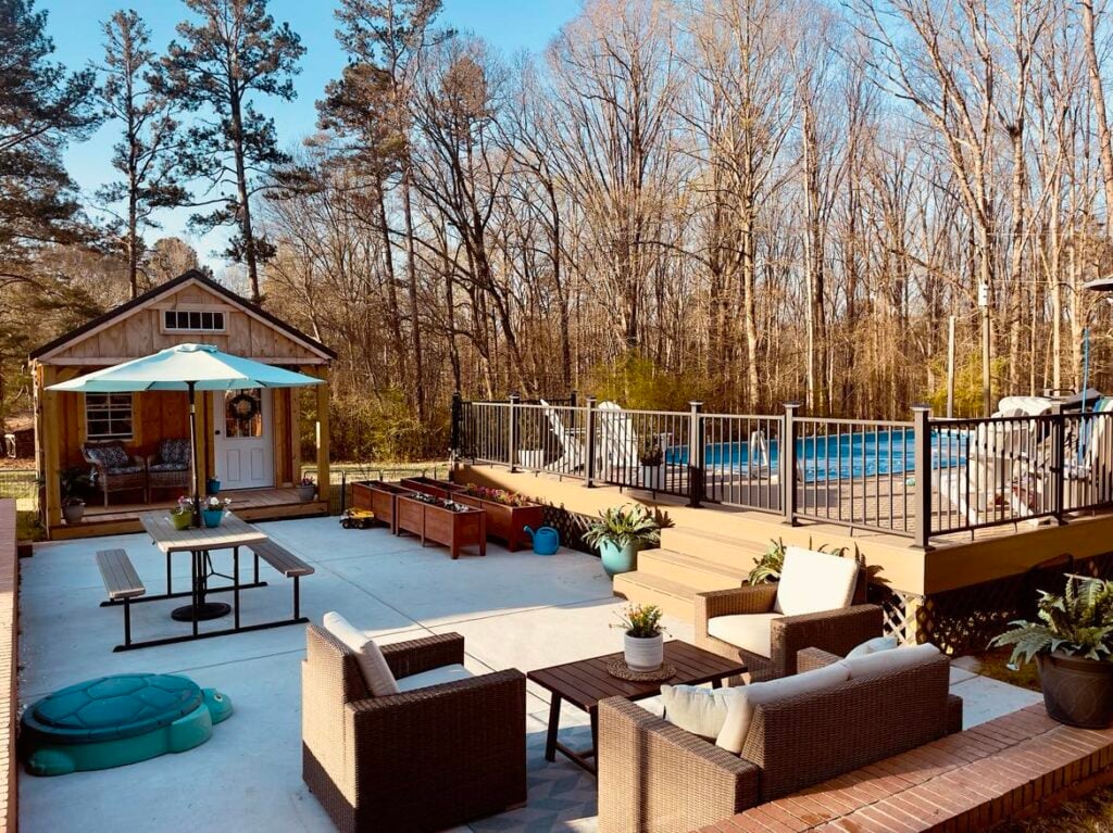 Backyard Makeover- Pool, Deck, Patio and Sauna - House On Austin
