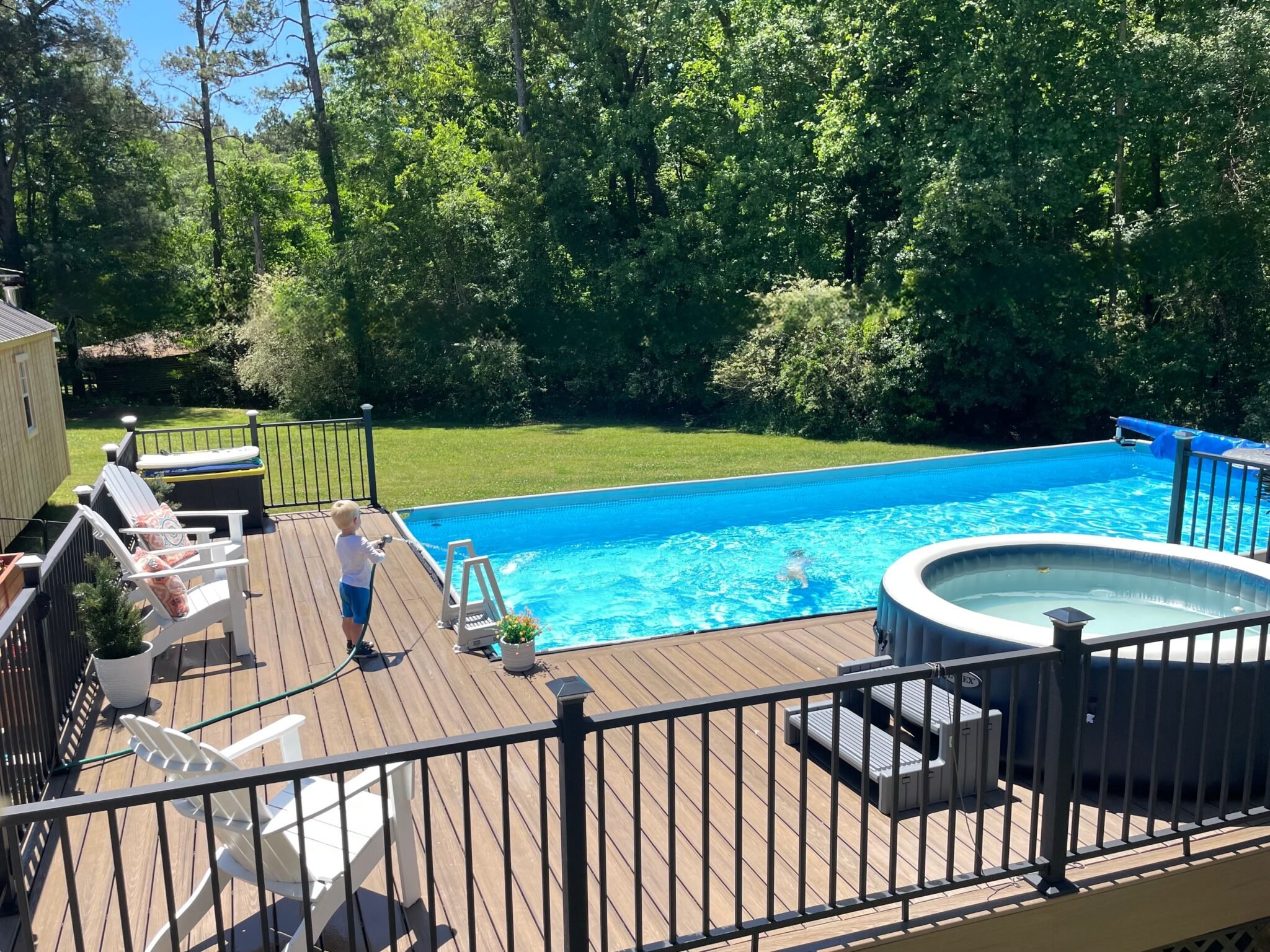 Best Backyard Above Ground Pool Ideas On A Budget - House On Austin