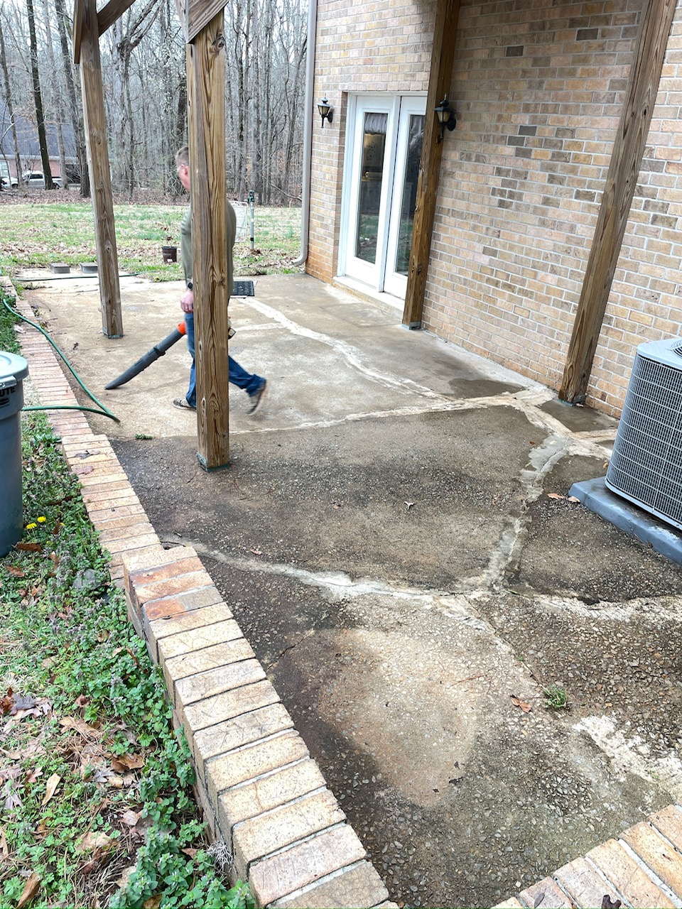 Pretty DIY Concrete Slab Patio Makeover (On A Budget) - House On Austin