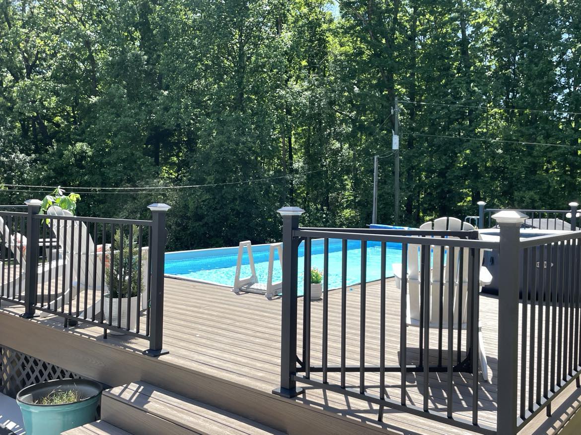 Above Ground Pool Landscaping and Deck Ideas - House On Austin