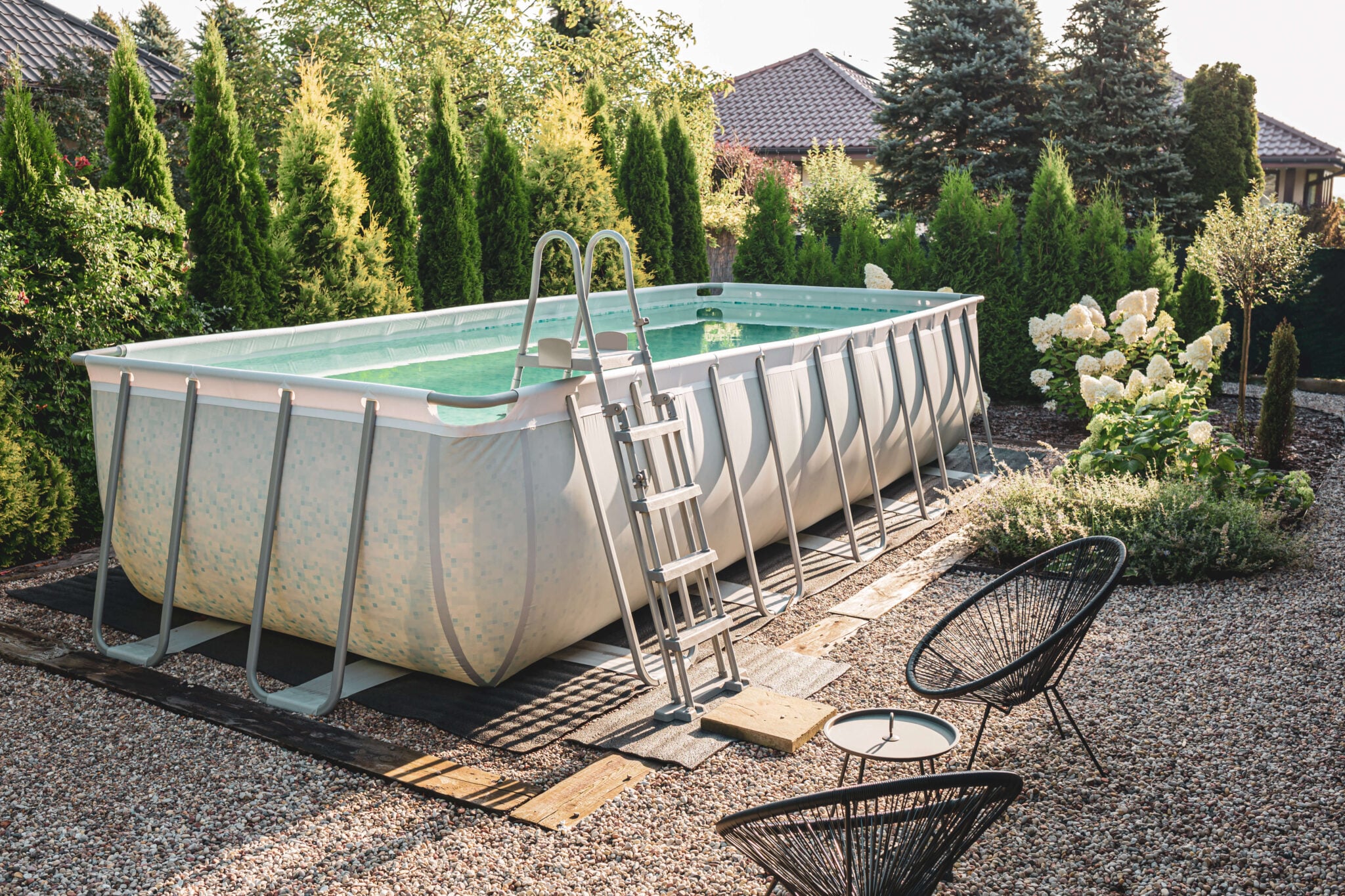 Above Ground Pool Landscaping and Deck Ideas - House On Austin