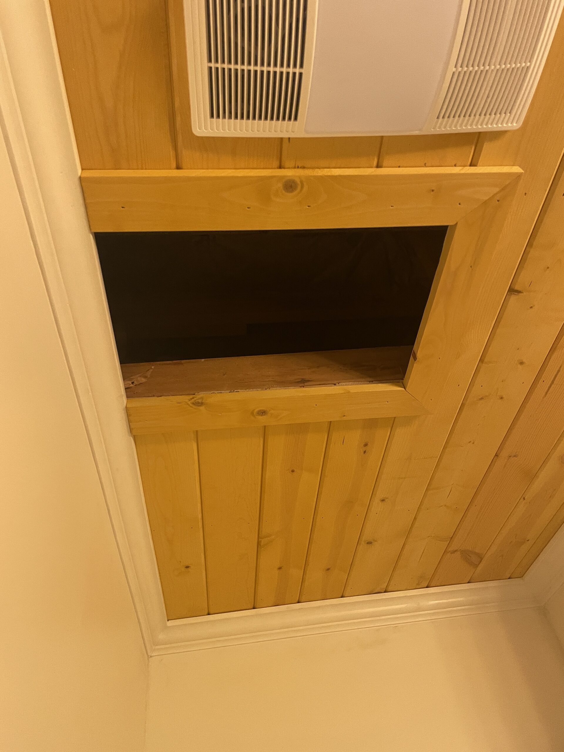 Basement Bathroom Makeover + New Tongue and Groove Wood Ceiling - House ...