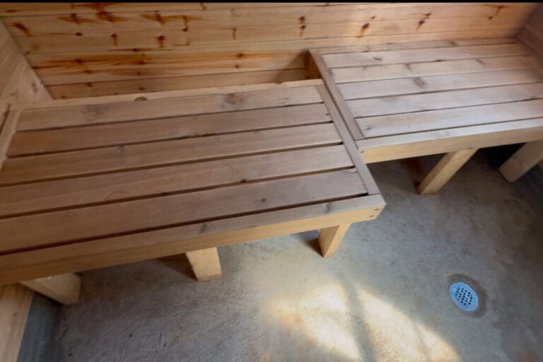 Our Backyard Sauna: Building a Sauna in a Pre-Fab Cabin - House On Austin