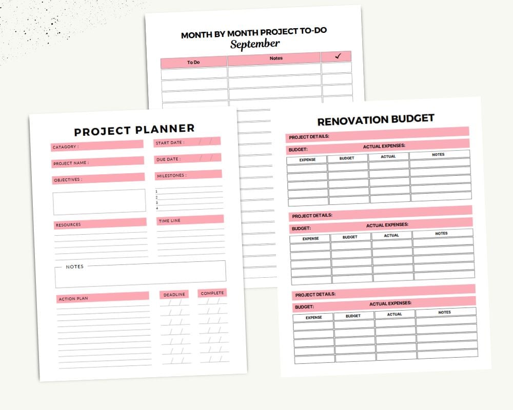 Free 2025 Home Project Planner (65+ Pages!)