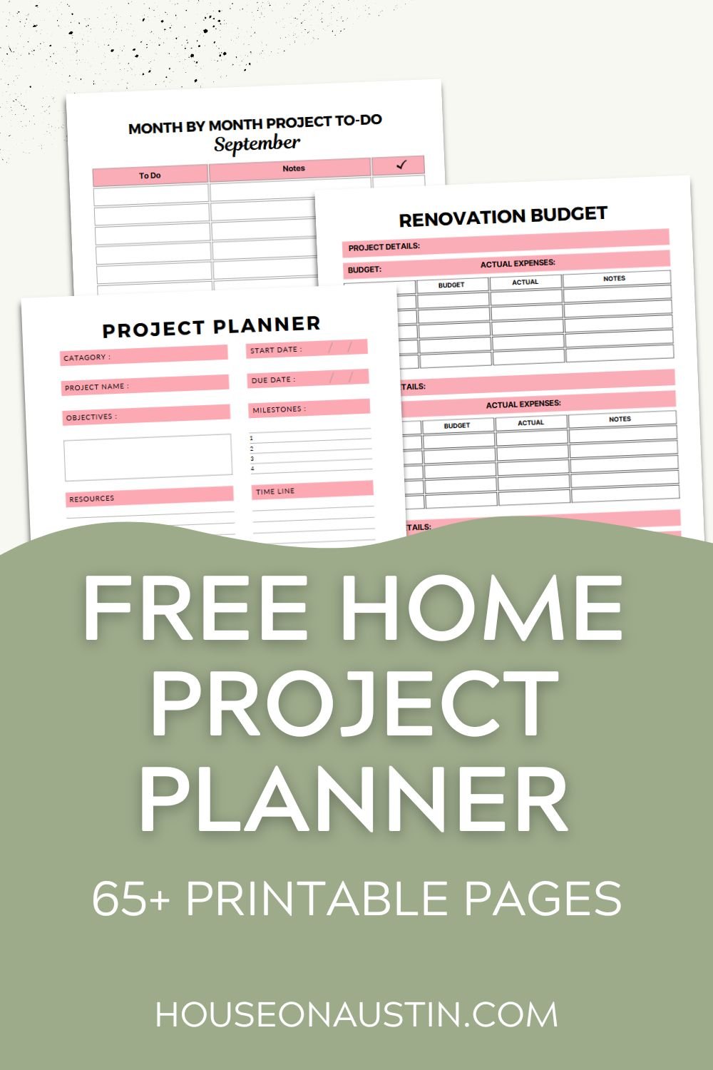 Free 2025 Home Project Planner (65+ Pages!)